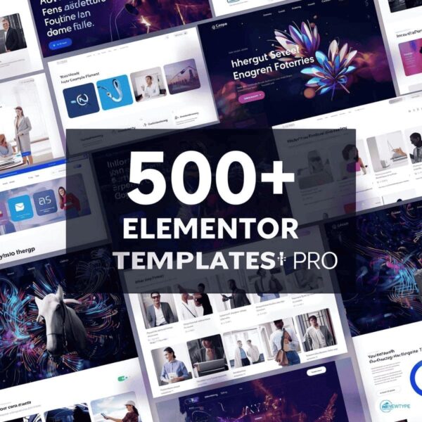 500+ Elementor Templates Pro - Newtype Corporation